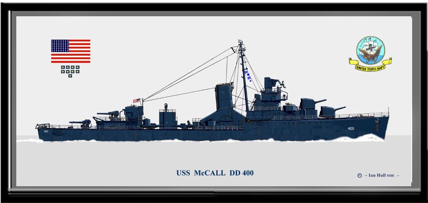 USS McCall DD 400 Ship Print - Destroyers G-M - PriorService.com