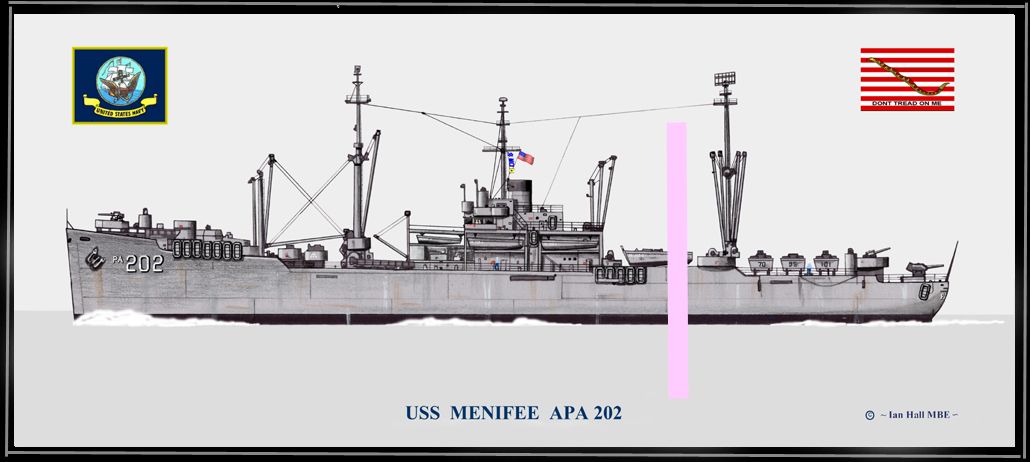 USS Menifee APA-202 Print - Other Ship Prints - PriorService.com