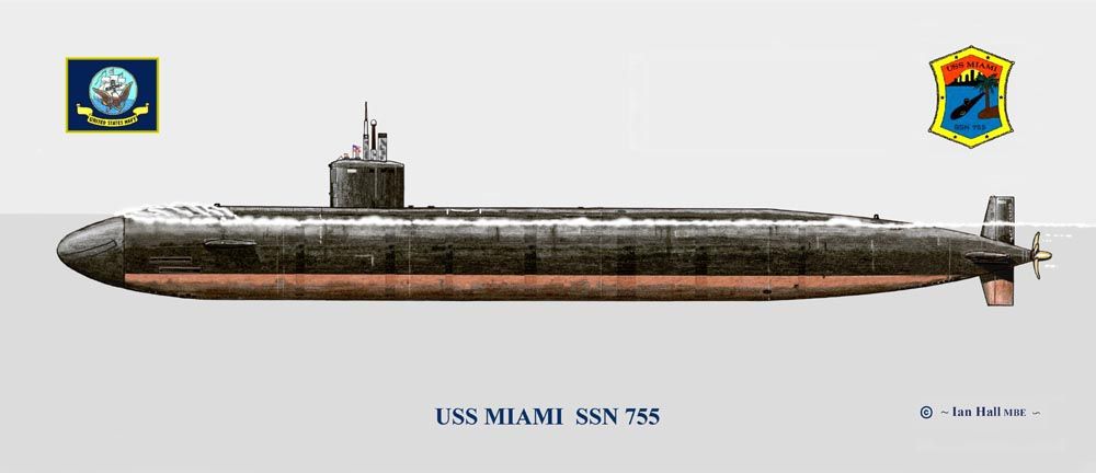 USS Miami SSN-755 Print - Submarines G-M - PriorService.com