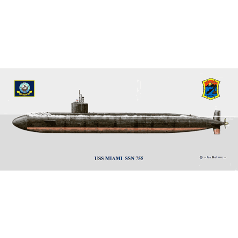 USS Miami SSN-755 Print - Submarines G-M - PriorService.com
