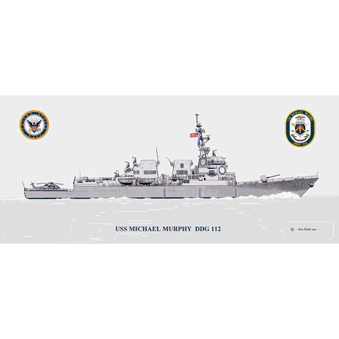 USS Michael Murphy DDG-112 Print - Destroyer Prints - PriorService.com