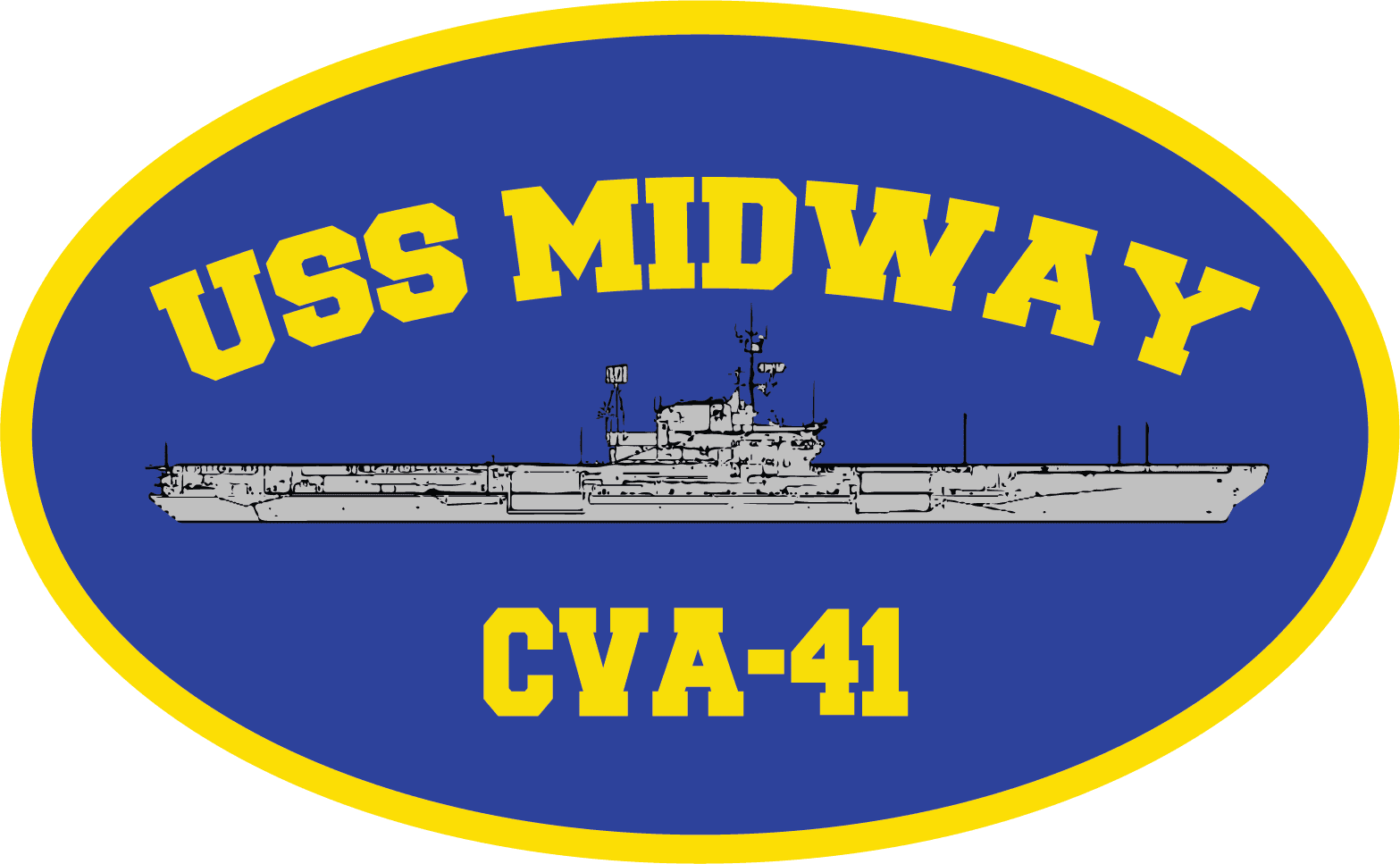 USS Midway CVA-41 Decal - US Navy Aircraft Carrier Decals ...