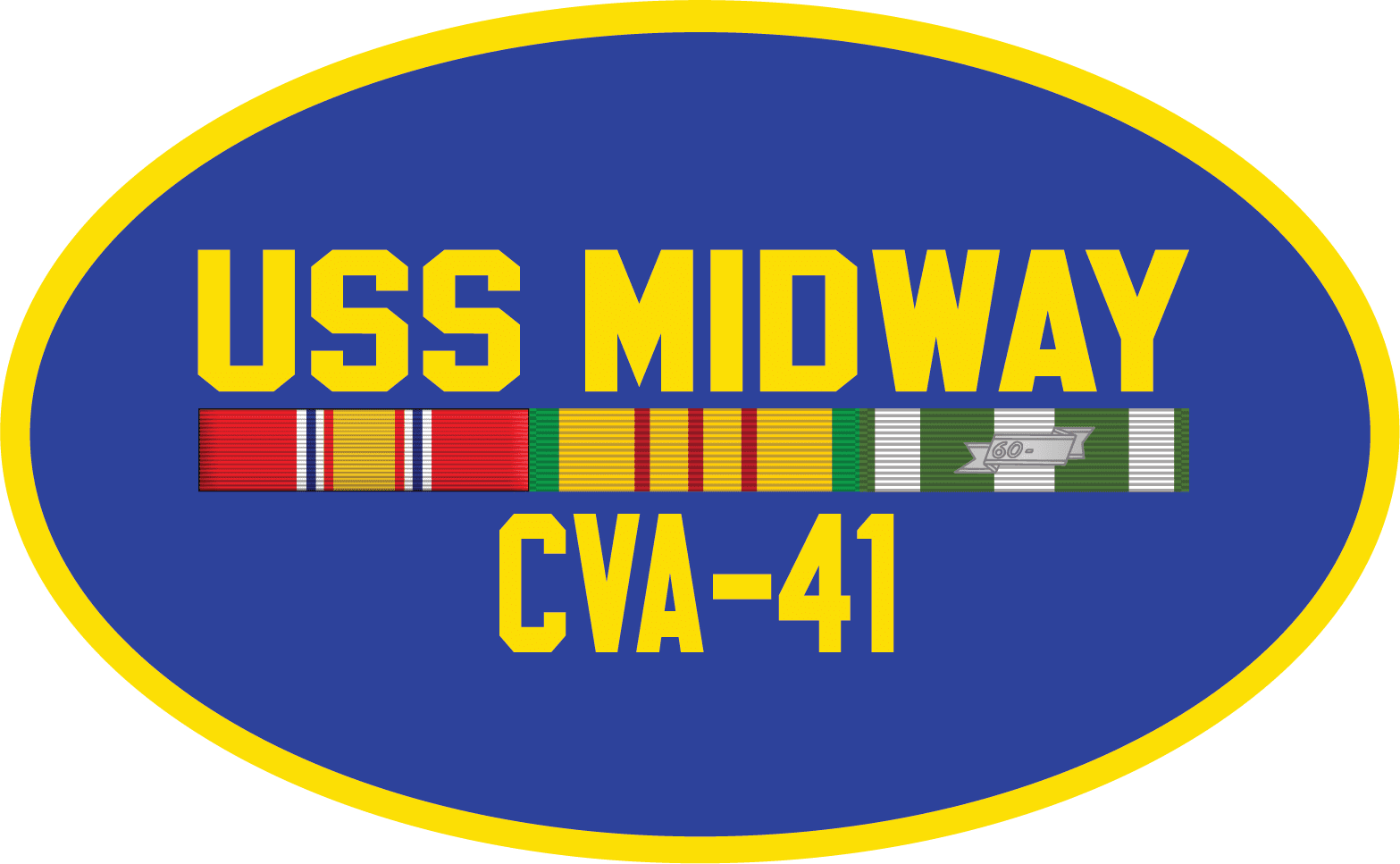 USS Midway CVA-41 With Vietnam Service Decal - US Navy Ship Vietnam ...
