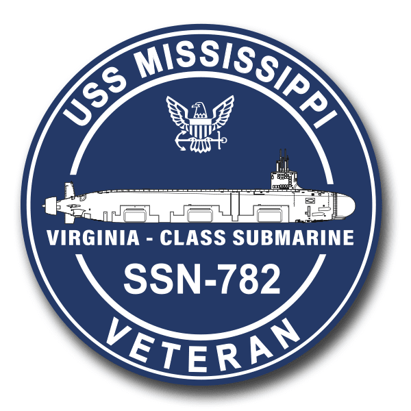 USS Mississippi SSN-782 Silhouette Veteran Decal - US Navy Submarine ...