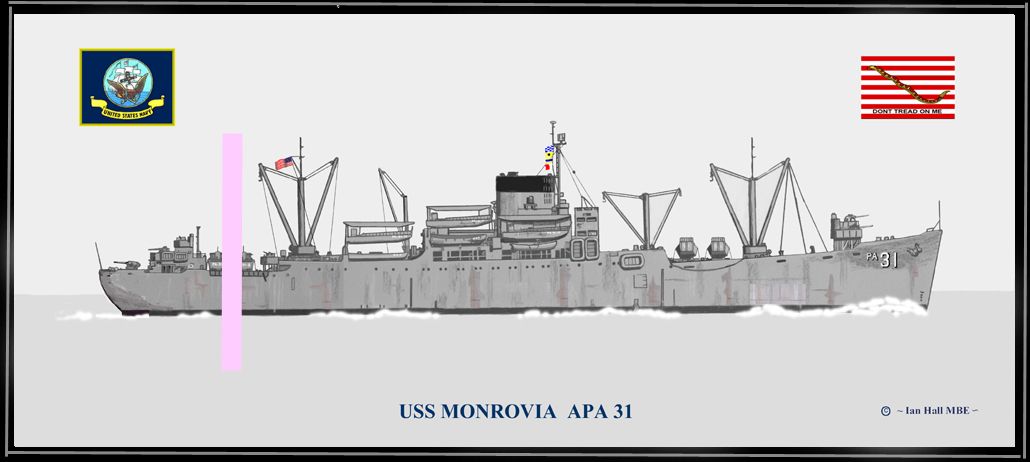 USS Monrovia APA-31 Print - Other Ship Prints - PriorService.com