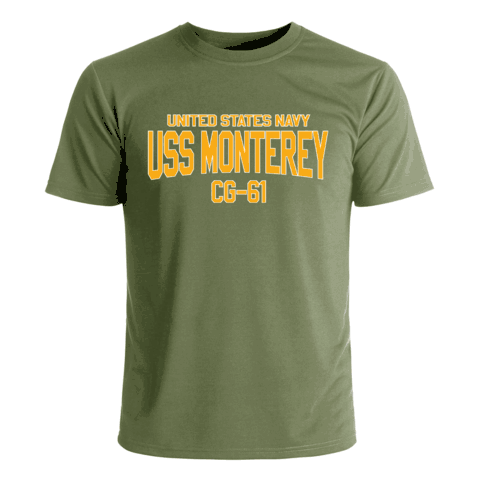 USS Monterey CG-61 T-Shirt - Active Service US Navy Ship T-Shirts ...