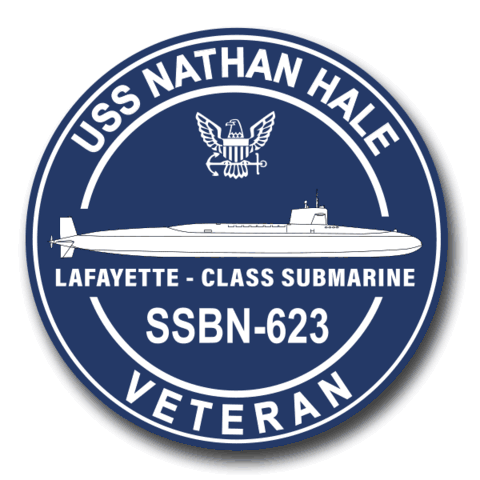 USS Nathan Hale SSBN-623 Silhouette Veteran Decal - US Navy Submarine ...