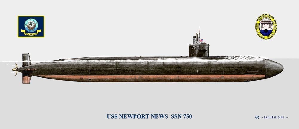 USS Newport News SSN-750 Print - Submarines A-F - PriorService.com