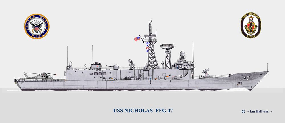 USS Nicholas FFG-47 Print - Frigate Prints - PriorService.com