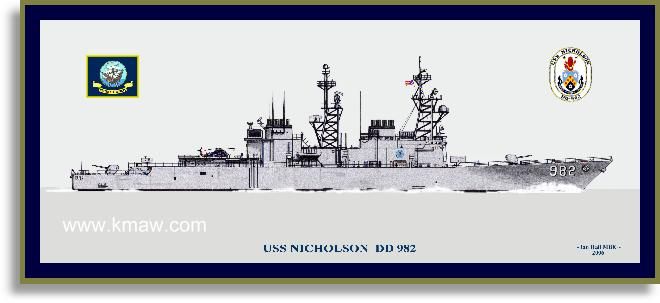 USS Nicholson DD-982 Print - Destroyers N-R - PriorService.com