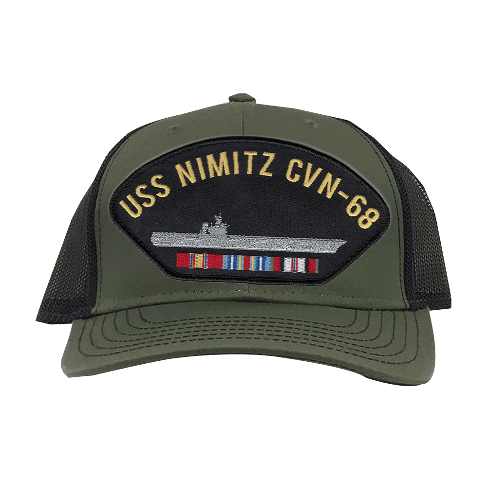 USS Nimitz CVN-68 Afghanistan Mesh Cap Cap - US Navy Aircraft Carrier ...