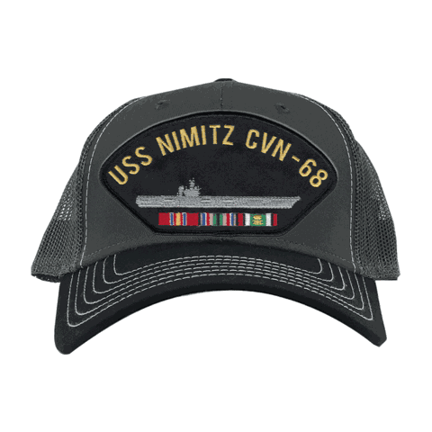 USS Nimitz CVN-68 Desert Storm Gray Mesh Ball Cap - US Navy Aircraft ...