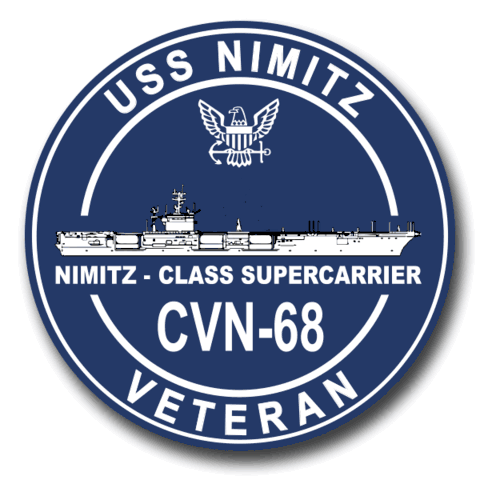 USS Nimitz CVN-68 Veteran Decal - US Navy Aircraft Carrier Veteran ...