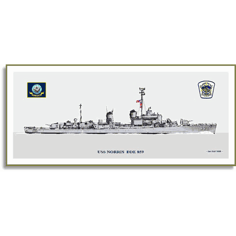 USS Norris DDE-859 Print - Destroyers N-R - PriorService.com