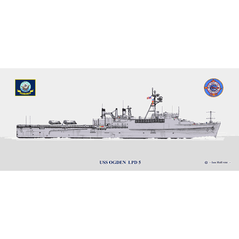 USS Ogden LPD-5 Ship Print - New Prints - PriorService.com