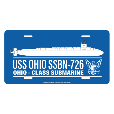USS Ohio SSGN 726 License Plate - US Navy Submarine License Plates ...