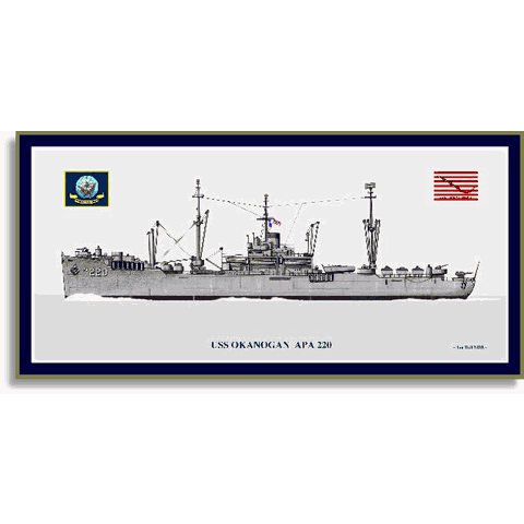 USS Okanogan APA-220 Ship Prints - Other Ships N-R - PriorService.com
