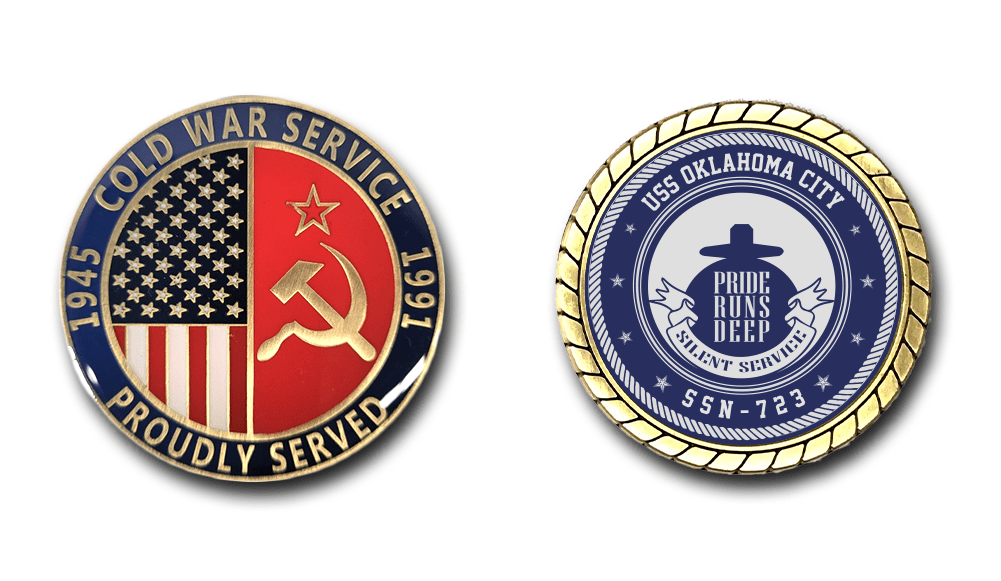 USS Oklahoma City SSN-723 Cold War Service Challenge Coin - US Navy ...