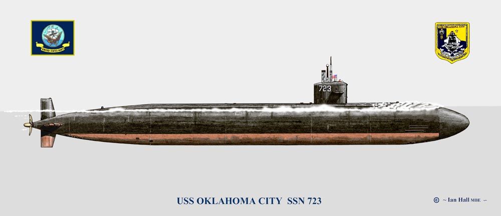 USS Oklahoma City SSN-723 Print - Submarines N-R - PriorService.com