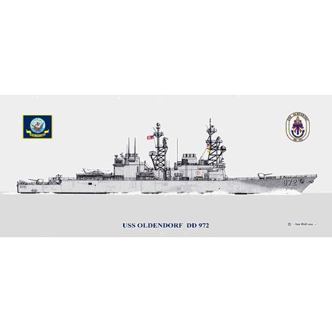 USS Oldendorf DD-972 Print - Destroyers N-R - PriorService.com