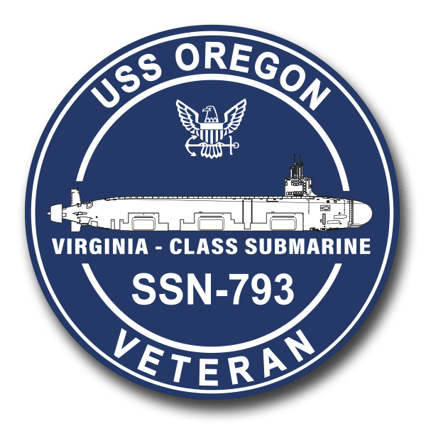 USS Oregon SSN-793 Silhouette Veteran Decal - US Navy Submarine Veteran ...