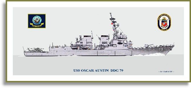 USS Oscar Austin DDG-79 Print - Destroyers N-R - PriorService.com