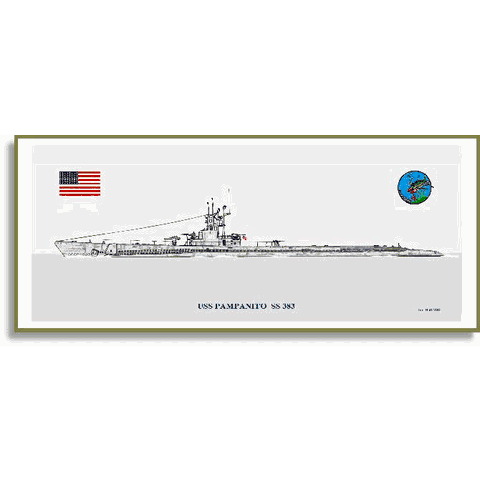 USS Pampanito SS 383 in WWII - Submarines N-R - PriorService.com