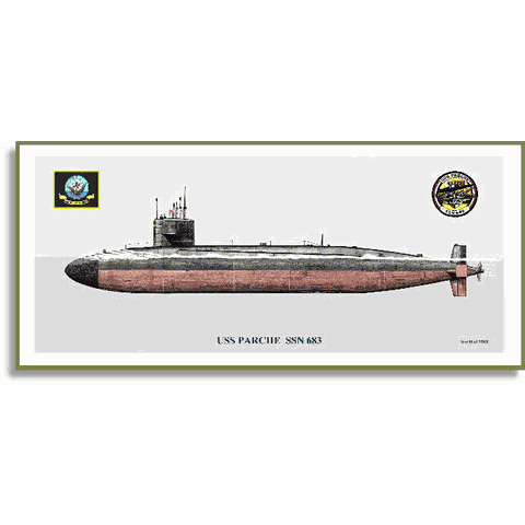 USS Parche SSN 683 as built Print - Submarines A-F - PriorService.com