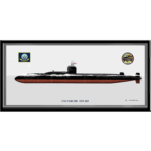USS Parche SSN 683 extended hull Print - Submarines A-F - PriorService.com
