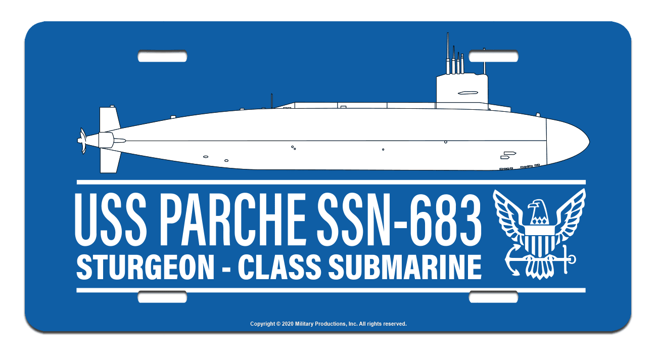 USS Parche SSN-683 License Plate - US Navy Submarine License Plates ...