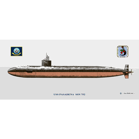 USS Pasadena SSN-752 Print - Submarines A-F - PriorService.com