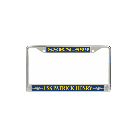 USS Patrick Henry SSBN-599 License Plate Frame - U.S. Navy Submarine ...