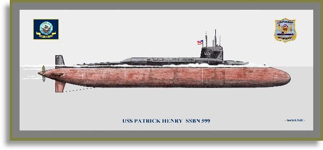 USS Patrick Henry SSBN-599 Print - Submarines N-R - PriorService.com