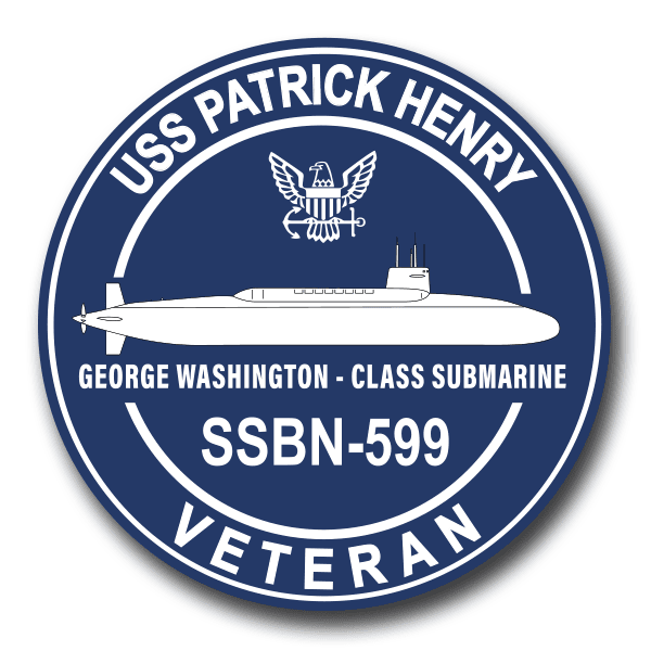 USS Patrick Henry SSBN-599 Silhouette Veteran Decal - US Navy Submarine ...