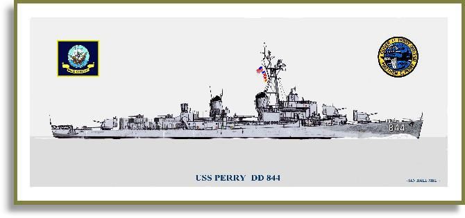 USS Perry DD-844 in 1950's Print - Destroyers N-R - PriorService.com