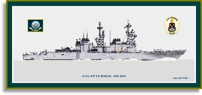 USS Peterson DD-969 with ASROC Print - Destroyers N-R - PriorService.com