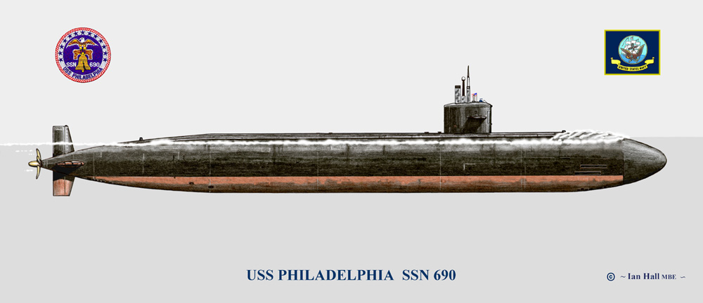 USS Philadelphia SSN-690 Print - Submarines N-R - PriorService.com