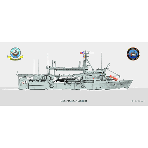USS Pigeon ASR-21 Print - Other Ship Prints - PriorService.com