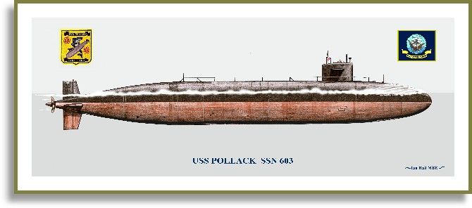 USS Pollack SSN-603 Print - Submarines N-R - PriorService.com