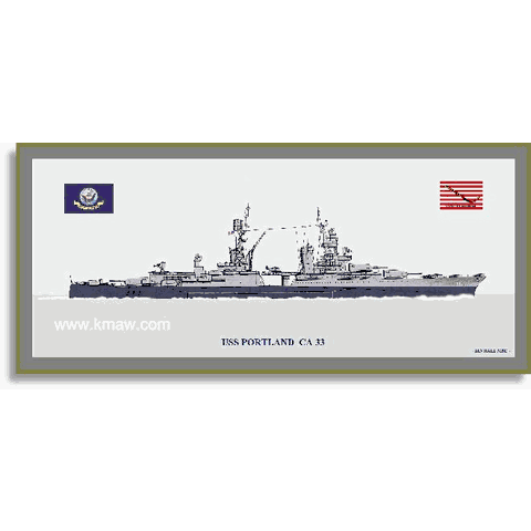 USS Portland CA-33 Print - Cruisers N-R - PriorService.com