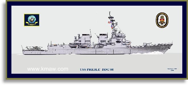 USS Preble DDG-88 Print - Destroyers N-R - PriorService.com