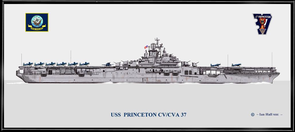 USS Princeton CV/CVA-37 Print - Aircraft Carriers Prints - PriorService.com