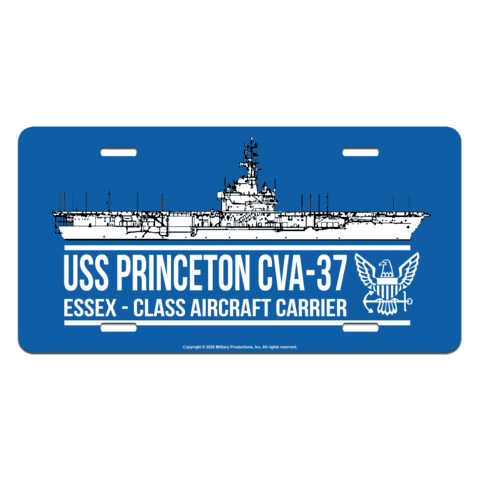 USS Princeton CVA-37 License Plate - US Navy Aircraft Carrier License ...