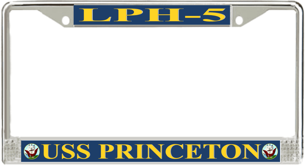 USS Princeton LPH-5 License Plate Frame - U.S. Navy LPH Helicopter ...