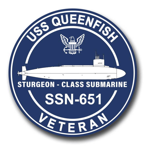 USS Queenfish SSN-651 Silhouette Veteran Decal - US Navy Submarine ...