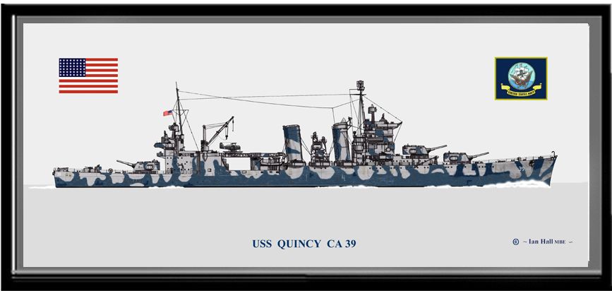 USS Quincy CA-39 Ship Print - NEW Ship Prints - PriorService.com