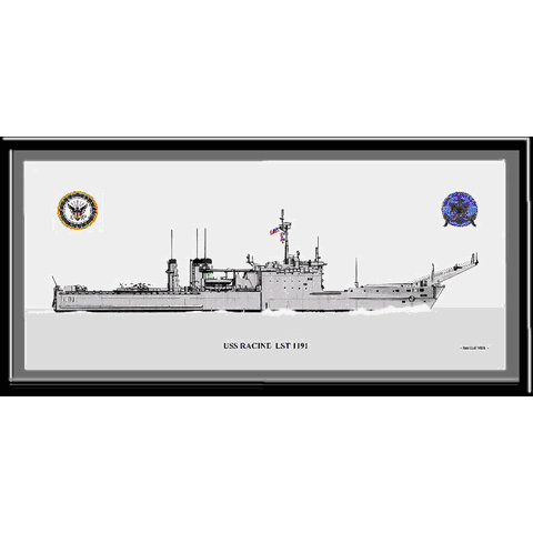 USS Racine LST 1191 Print - NEW Ship Prints - PriorService.com