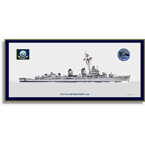 USS Radford DDE-446 Print - Destroyers N-R - PriorService.com