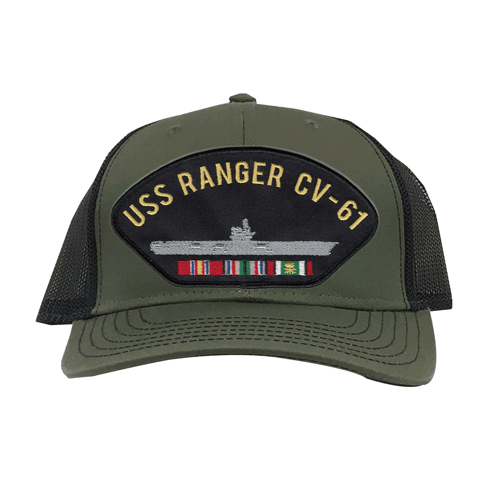 USS Ranger CV-61 Desert Storm Mesh Ball Cap - US Navy Aircraft Carrier ...