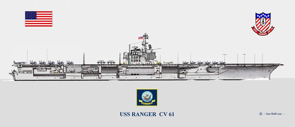 USS Ranger CV-61 Print - Aircraft Carriers N-R - PriorService.com